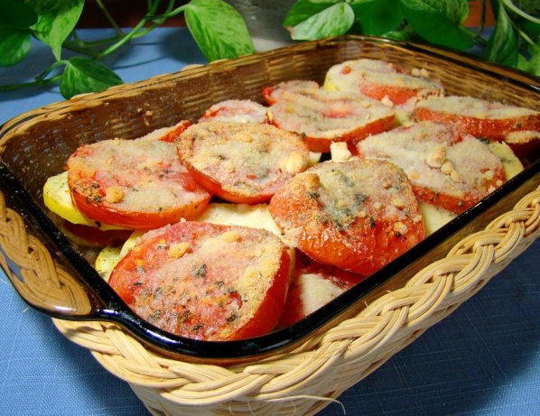 Layered Zucchini And Tomato Bake Recipe