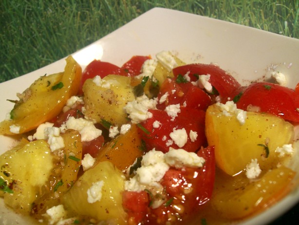 Zaatar Marinated Tomato Salad Recipe