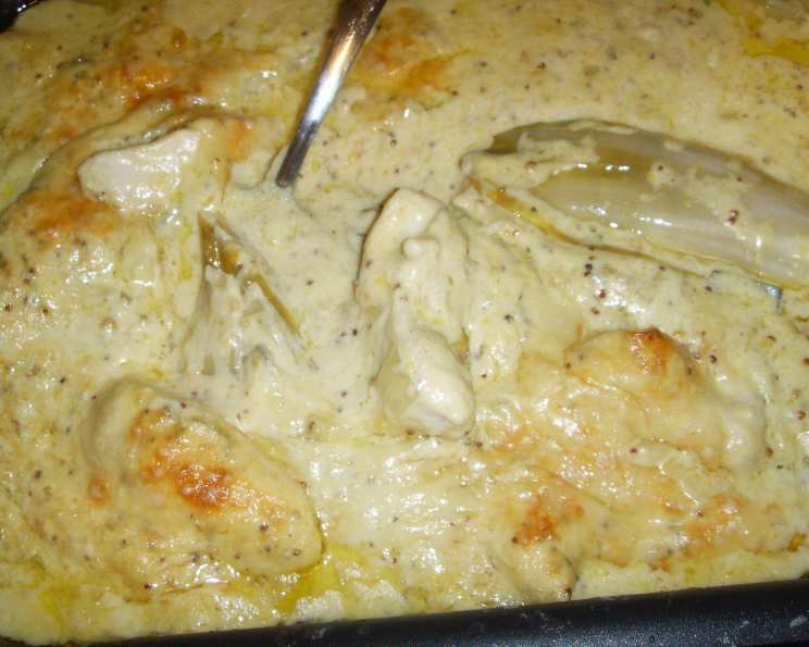 Baked Chicory/Endive With Chicken in a Sage and Mustard Sauce Recipe ...