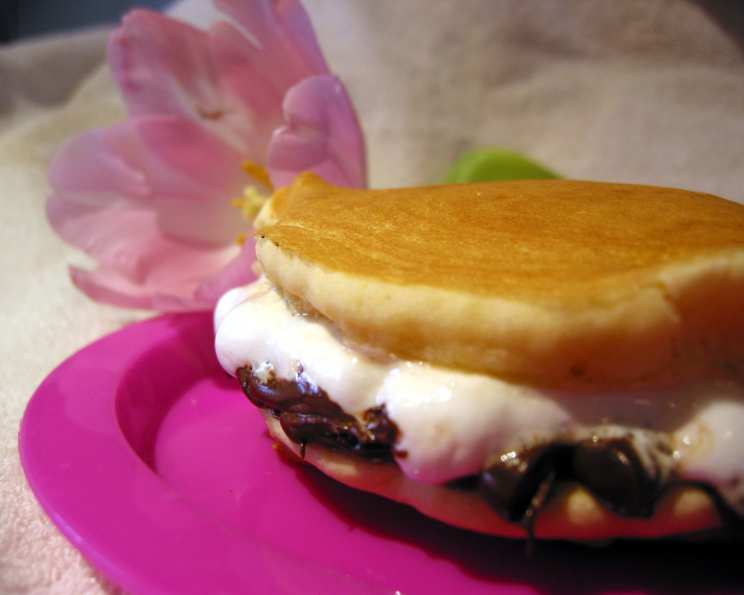 S'mores Pancakes Recipe - That's Nerdalicious