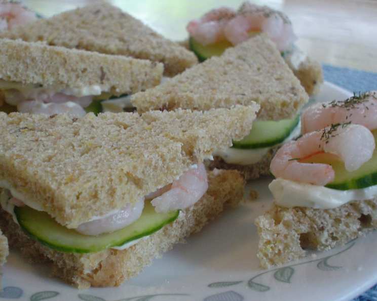 Cucumber Shrimp Tea Sandwiches Recipe - Easy GF Recipes