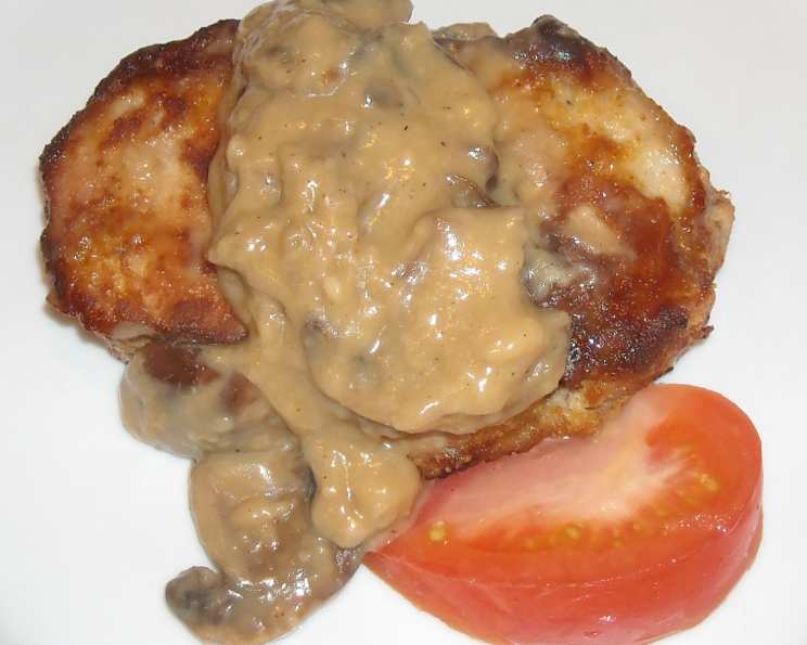 Pork Chops With Mushrooms and a Mild Horseradish Sauce Recipe - Chef's ...