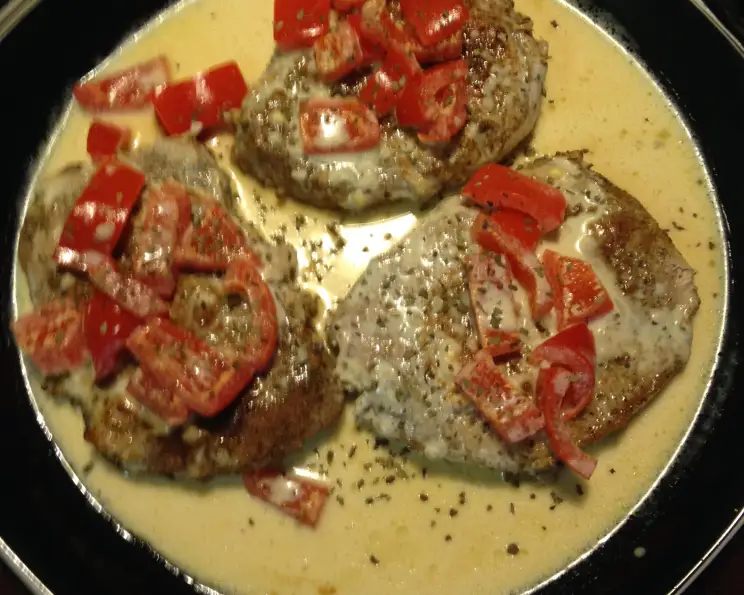 Pork Chops With Roasted Red Pepper Cream Recipe - Food.com