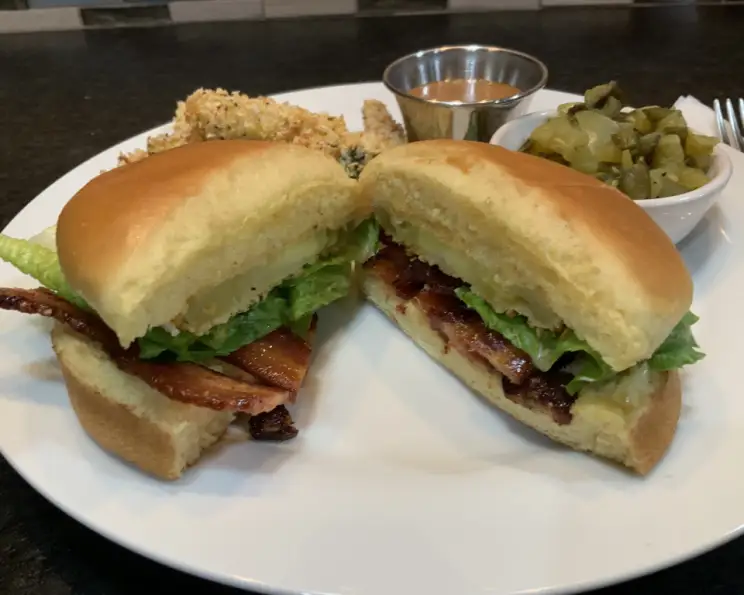 Fried Green Tomato BLT (Bacon, Lettuce & Tomato Sandwich) Recipe - Chef ...