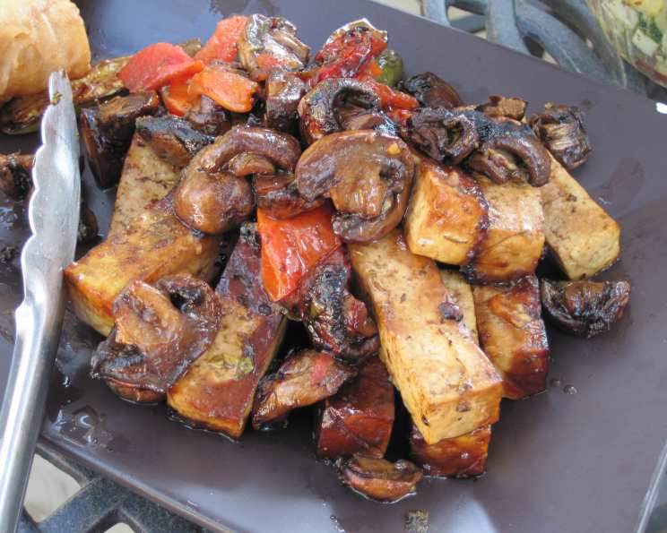 Grilled Veggie & Tofu Stack With Balsamic & Mint Recipe - Chef's ...