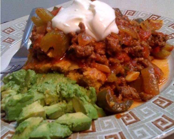 Open Face Mexican Sloppy Joes over Cornbread Recipe - Chef's Resource ...
