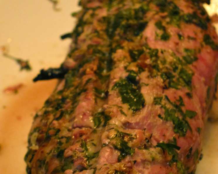 Chimichurri Stuffed Pork Loin Recipe - That's Nerdalicious
