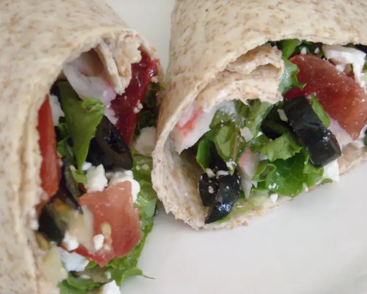 Greek Veggie Wrap (South Beach Diet Phase 2) Recipe - Chef's Resource ...