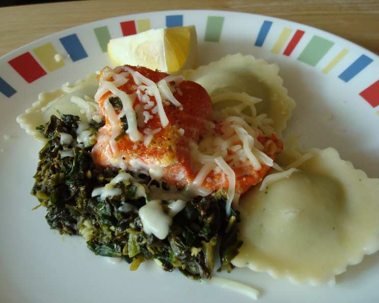 Salmon, Spinach and Ravioli Recipe - Food.com