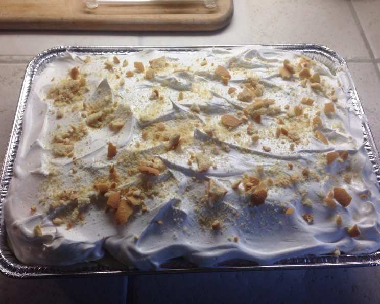 banana bread pudding cake