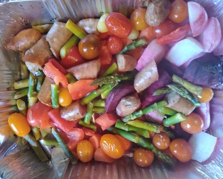 Lemon Butter Roasted Vegetables With Sausage (Sheet Pan) Recipe - Chef ...