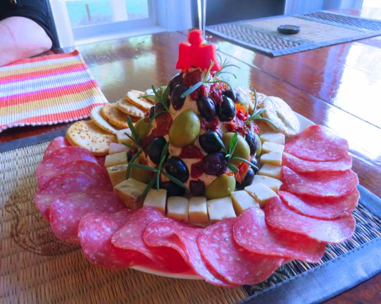 Antipasto Cheese Ball Christmas Tree Recipe - Chef's Resource Recipes