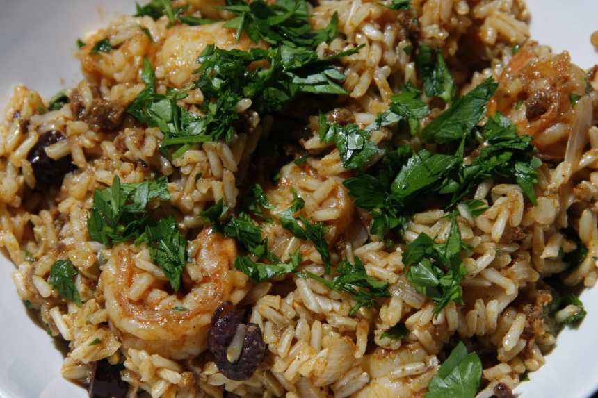 Rice With Chorizo, Shrimp and Green Olives Recipe - Food.com