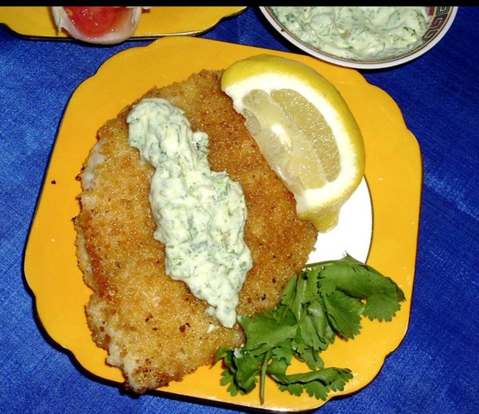 Corn-Flake Crusted Fish Fillets With Chile-Cilantro Aioli Recipe - Food.com