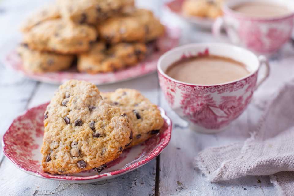 Heart-Shaped Dried Cherry and Chocolate Chip Scones Recipe - Food.com