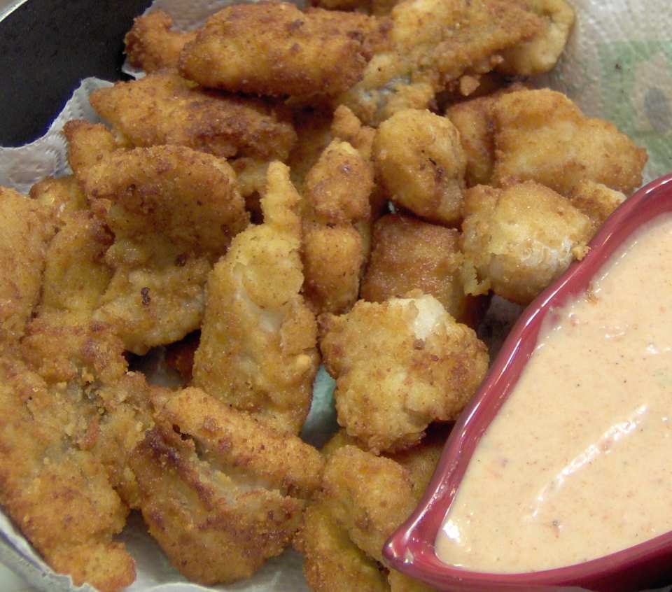 Catfish Poppers With Spicy Dipping Sauce Recipe - Southern.Food.com