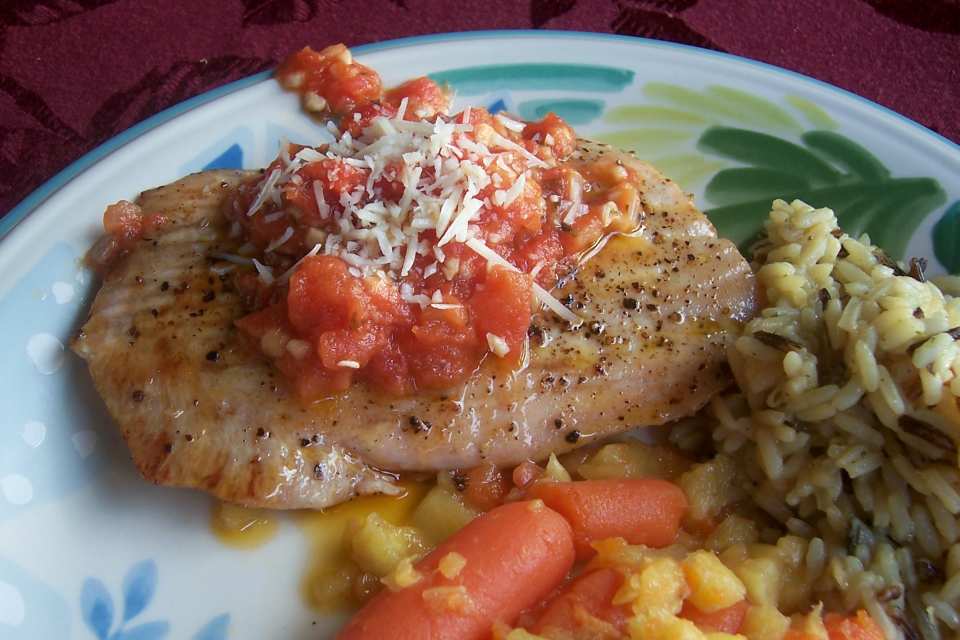 Seared Opah (Moonfish) With Vine-Ripe Tomato Garlic Butter Recipe ...