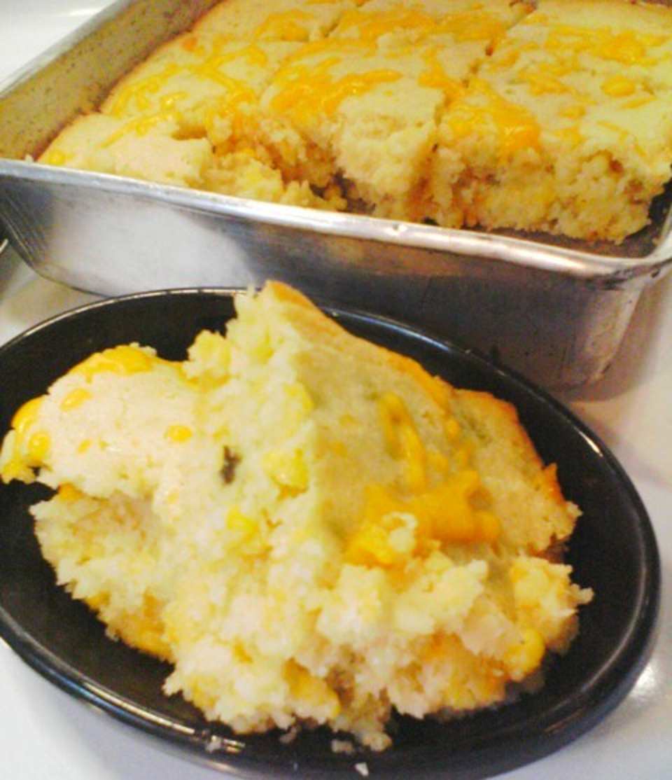 Three Corn and Cheddar Spoon Bread Recipe - Food.com