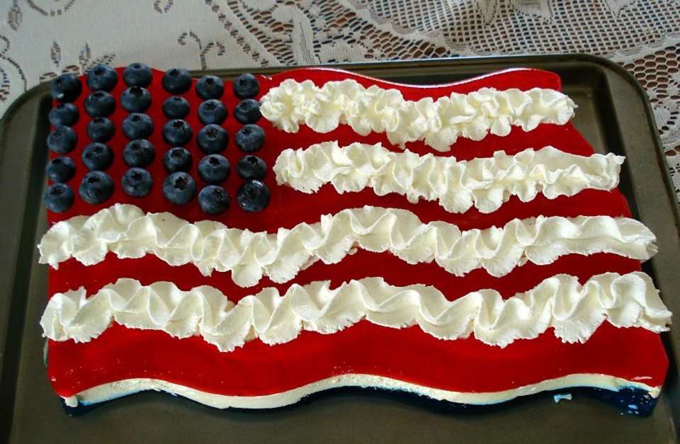 Red, White, and Blue Jello Flag Recipe - Food.com