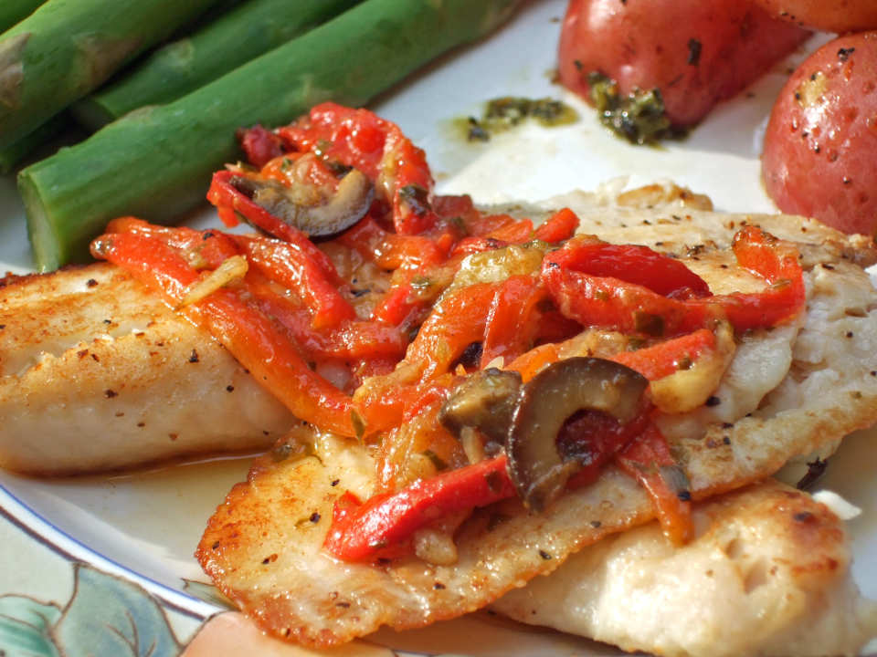 Fish Fillet With Garlic Butter and Black Olives Recipe - Food.com