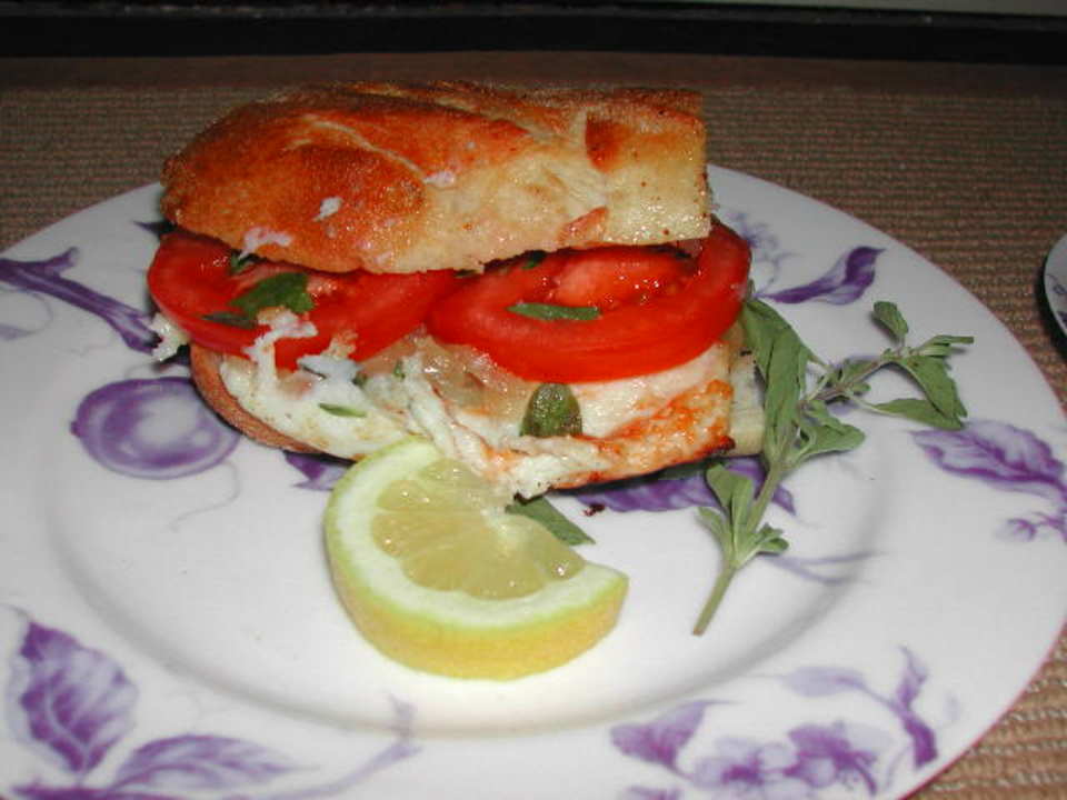The Traditional Cyprus Sandwich With Halloumi, Onions and Tomato Recipe ...