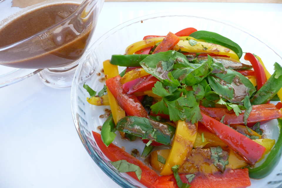 Tri Colored Pepper Salad W/ Vinaigrette Dressing Recipe - Food.com
