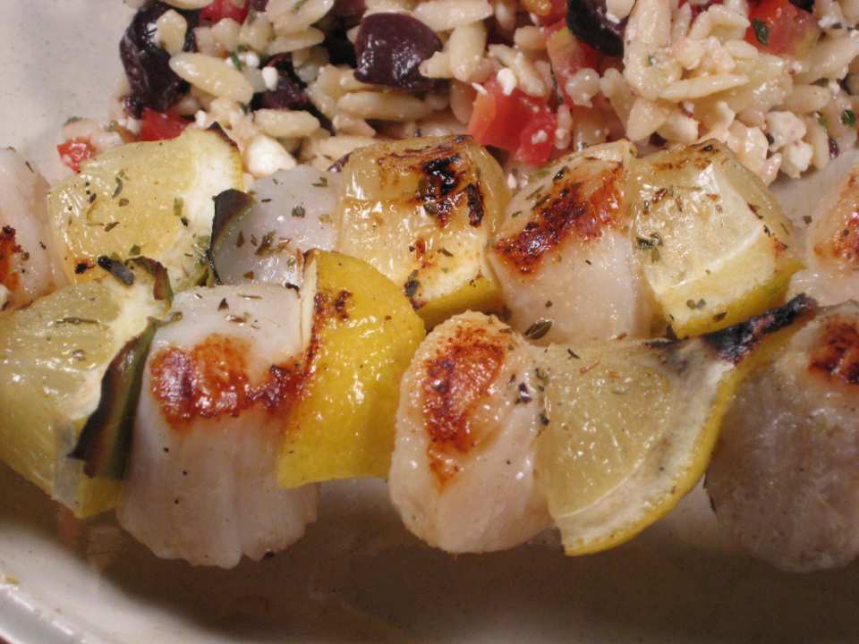 Greek Style Sea Scallops Brochettes Recipe - Food.com