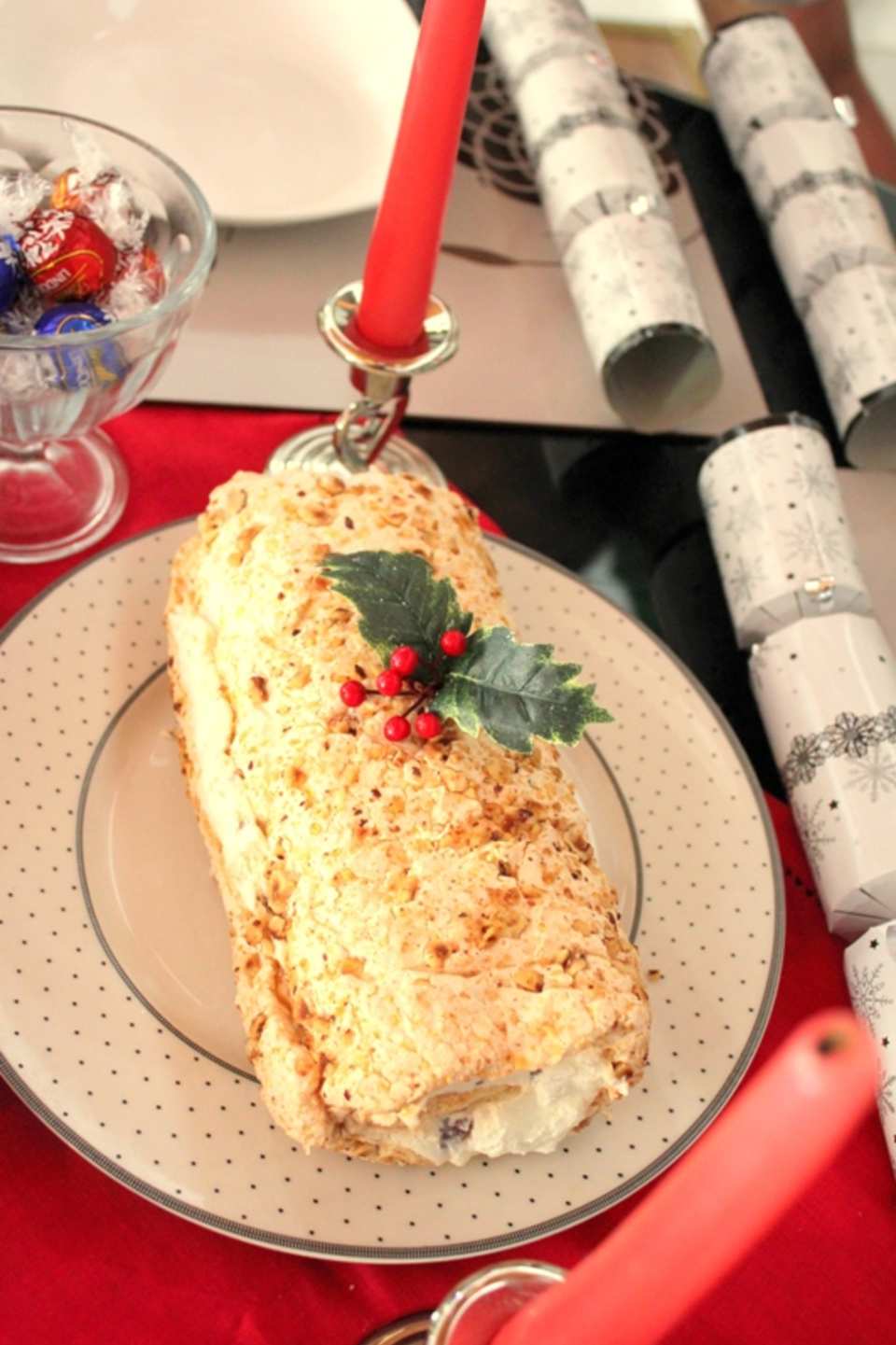 Hazelnut Meringue Roulade Withe Raspberries Recipe - Food.com