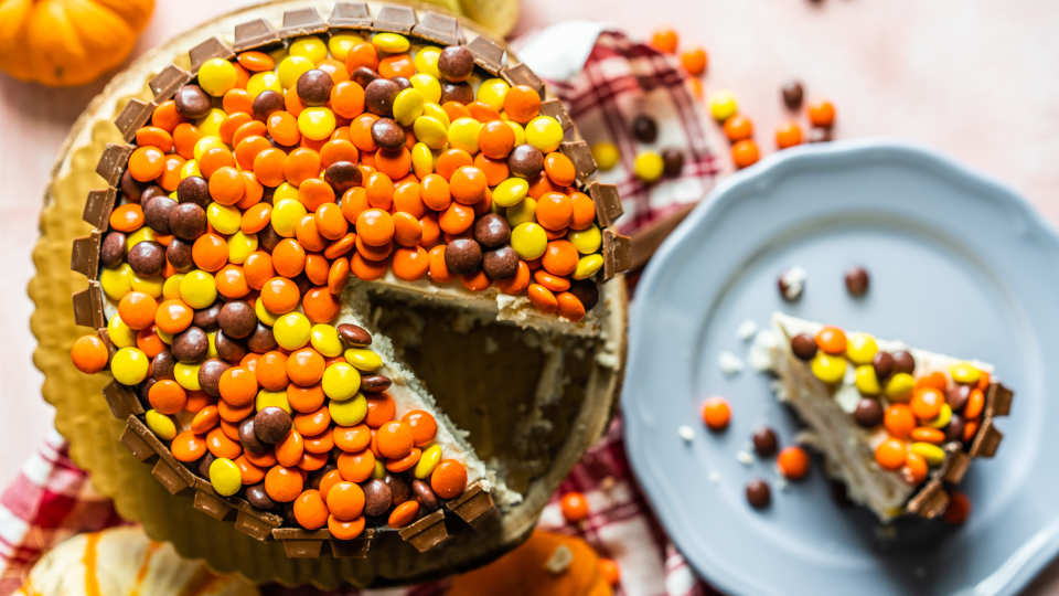 Autumn Kit Kat Layer Cake (W/ Reeses Pieces) Recipe - Food.com