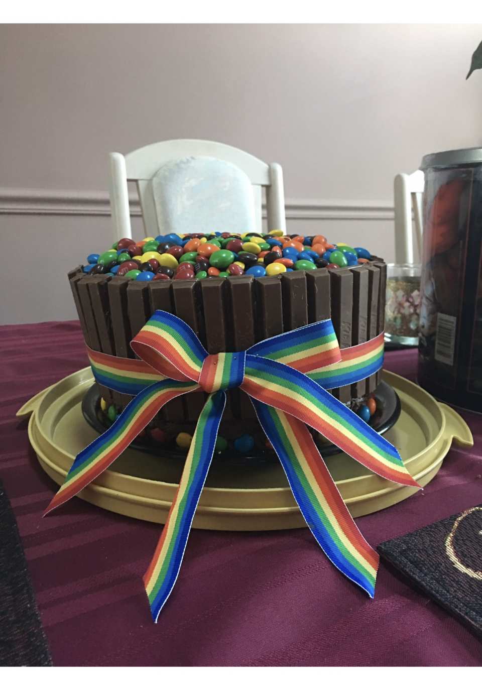 Bucket of M&M's Kit Kat Cake Recipe - Food.com
