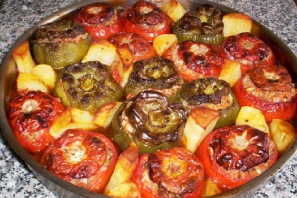 Yemista (Greek Stuffed Tomatoes and Peppers) Recipe - Food.com