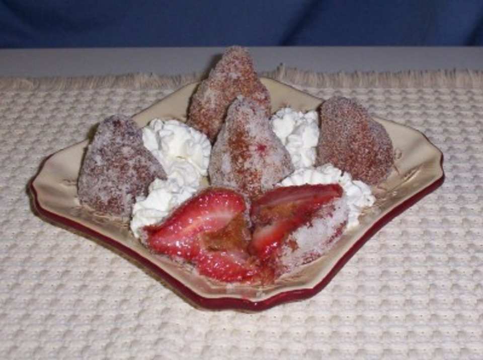 battered strawberries