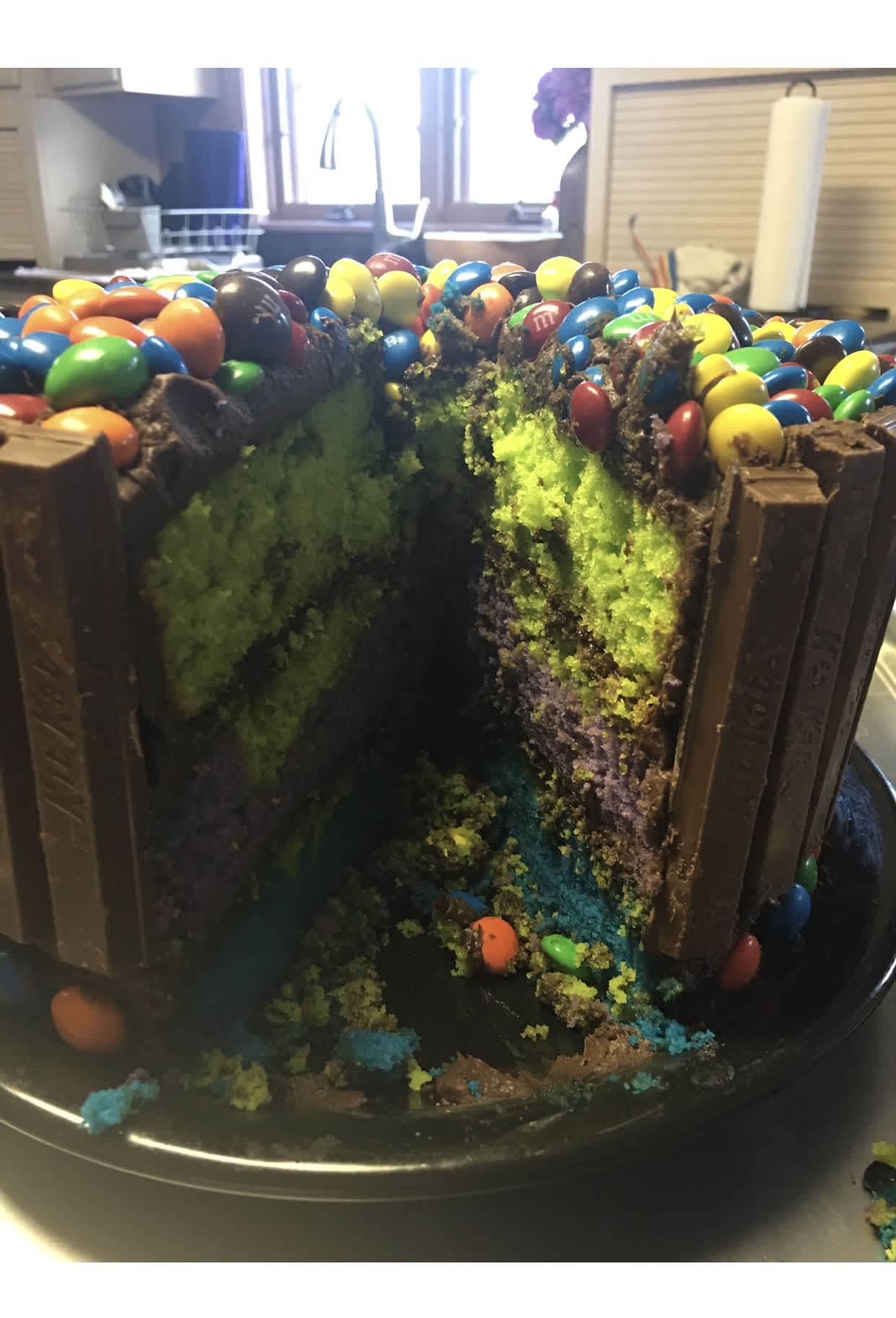 Bucket of M&M's Kit Kat Cake Recipe - Food.com