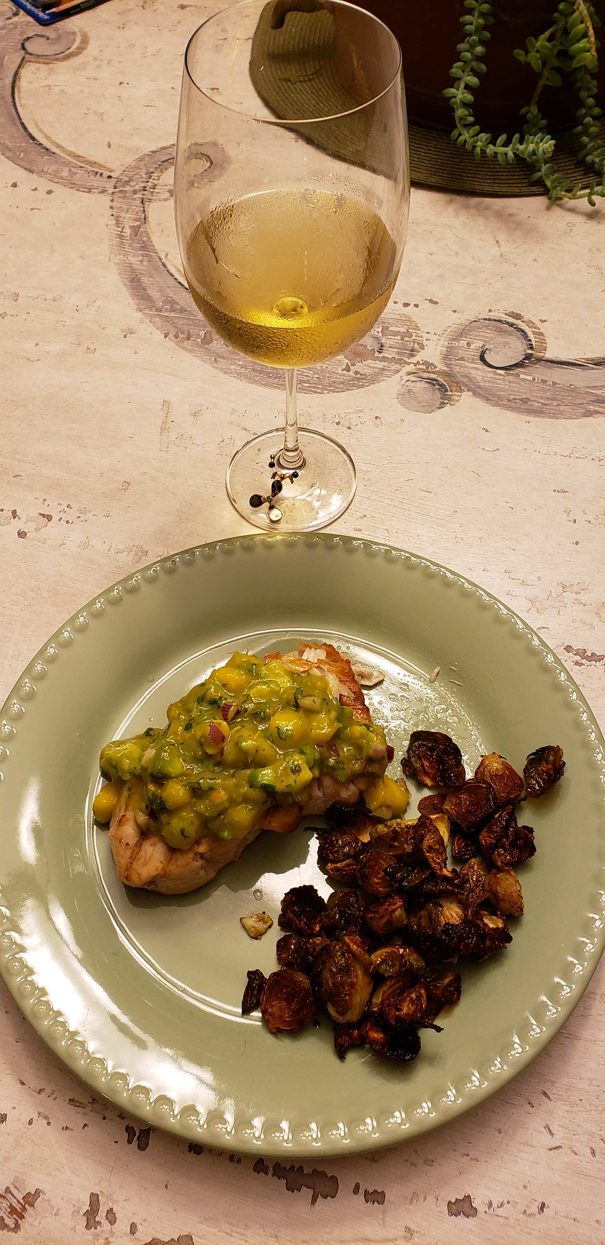 Grilled Opah With Mango and Avocado Salsa, Citrus Vinaigrette An Recipe ...