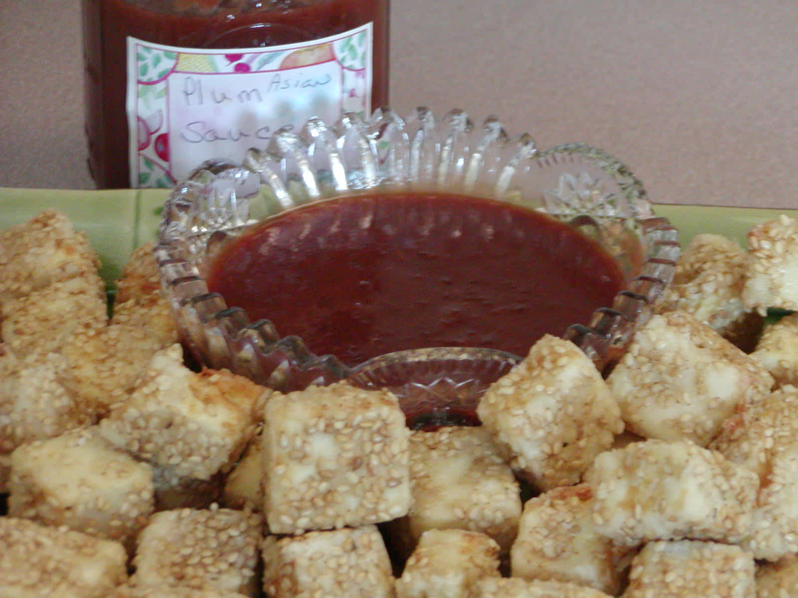 Deep Fried Tofu With Asian Plum Sauce or Thai Peanut Sauce Recipe ...