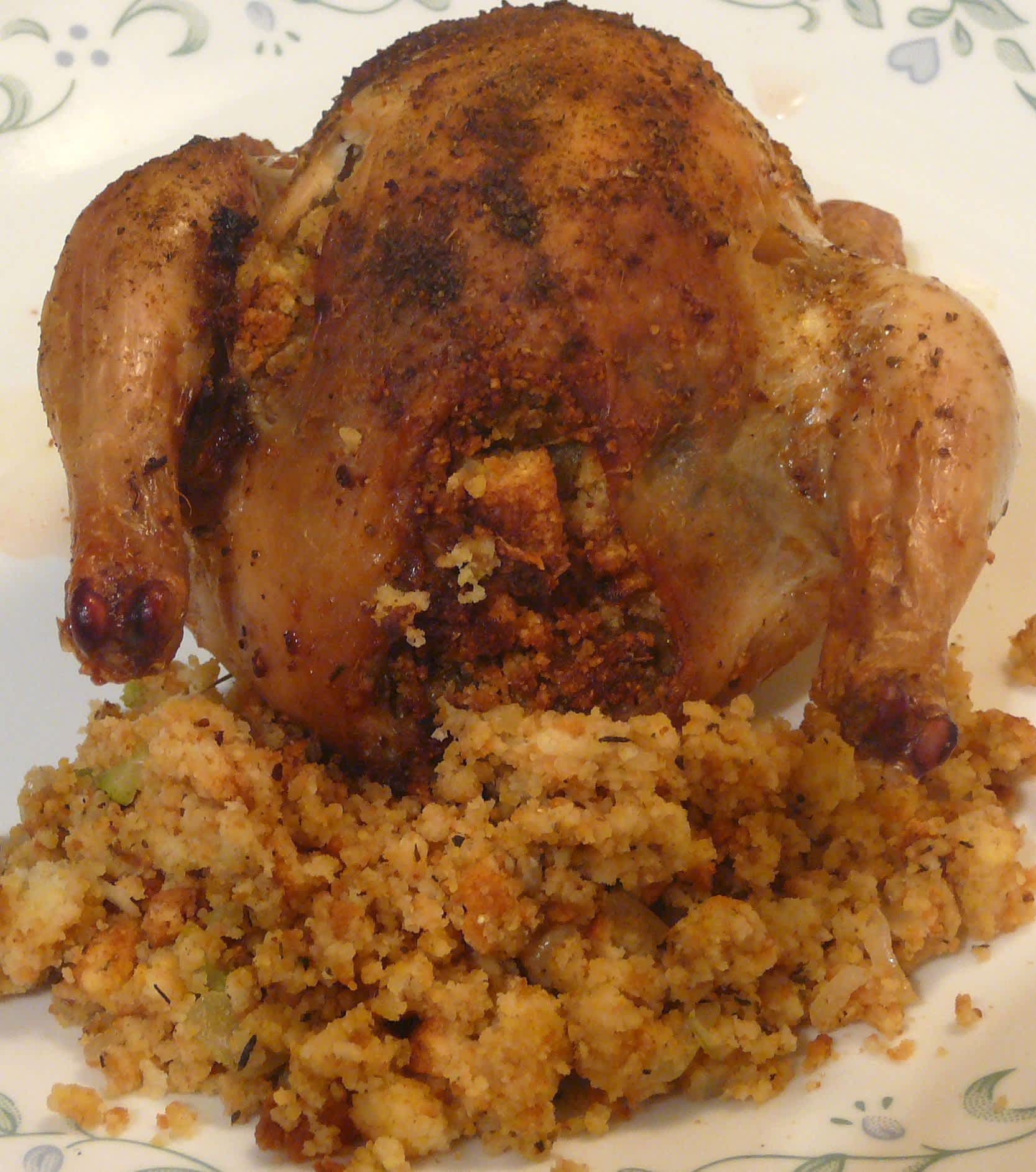 Yankee Girl's Southern Roast Chicken With Cornbread Stuffing Recipe ...