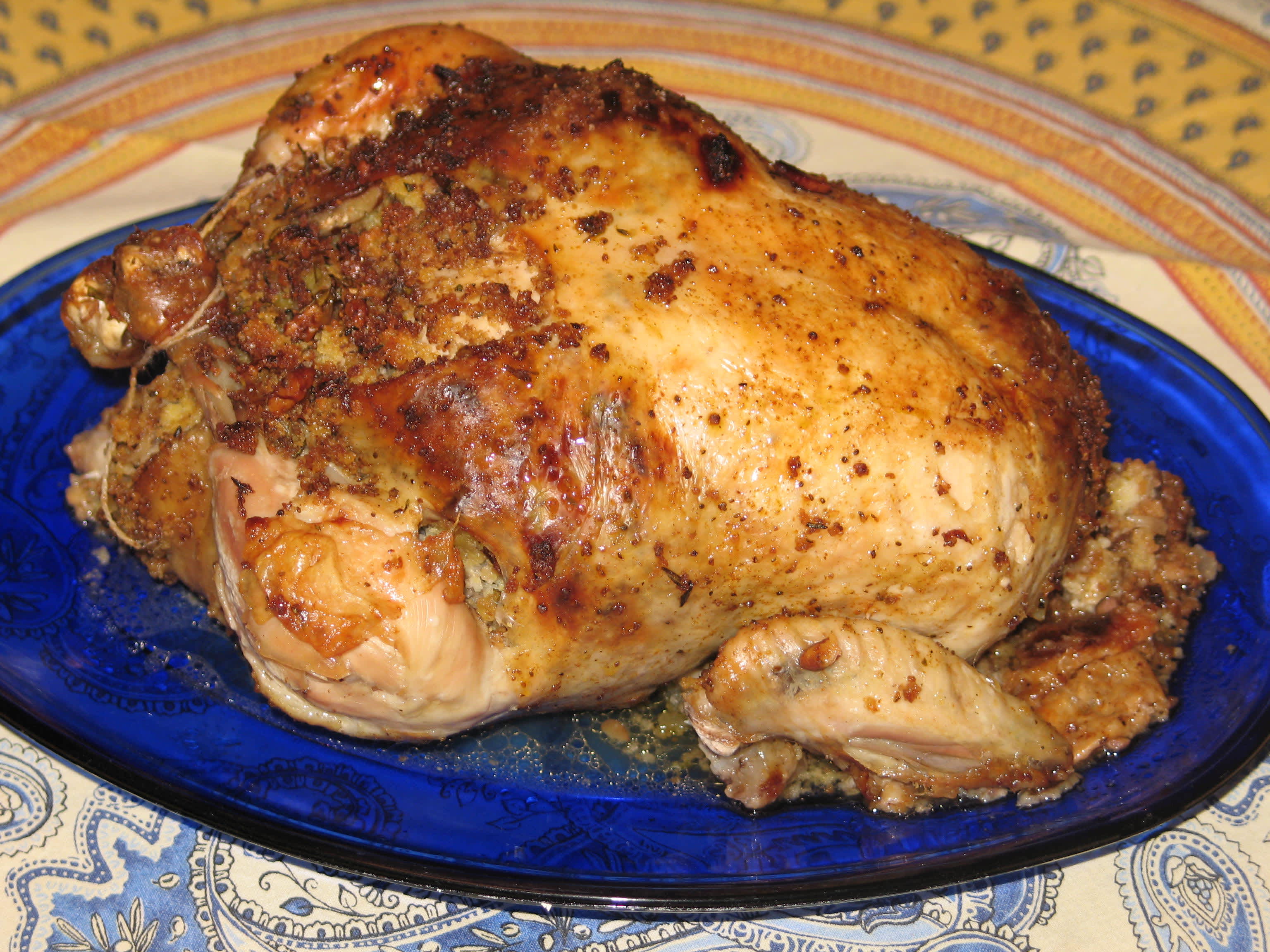 Yankee Girl's Southern Roast Chicken With Cornbread Stuffing Recipe ...