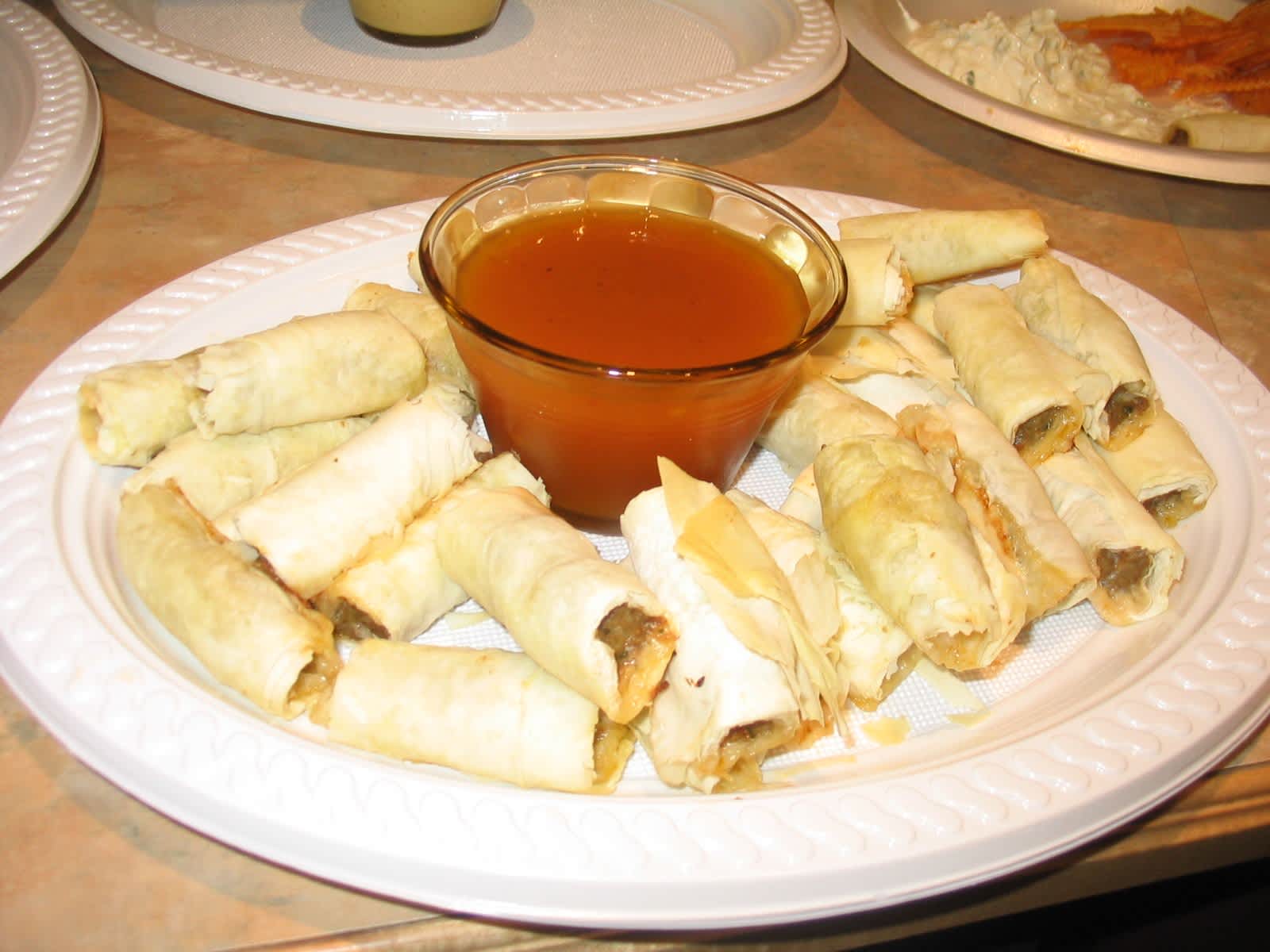 Mini Chicken Cigars With Sweet and Sour Dipping Sauce Recipe - Food.com