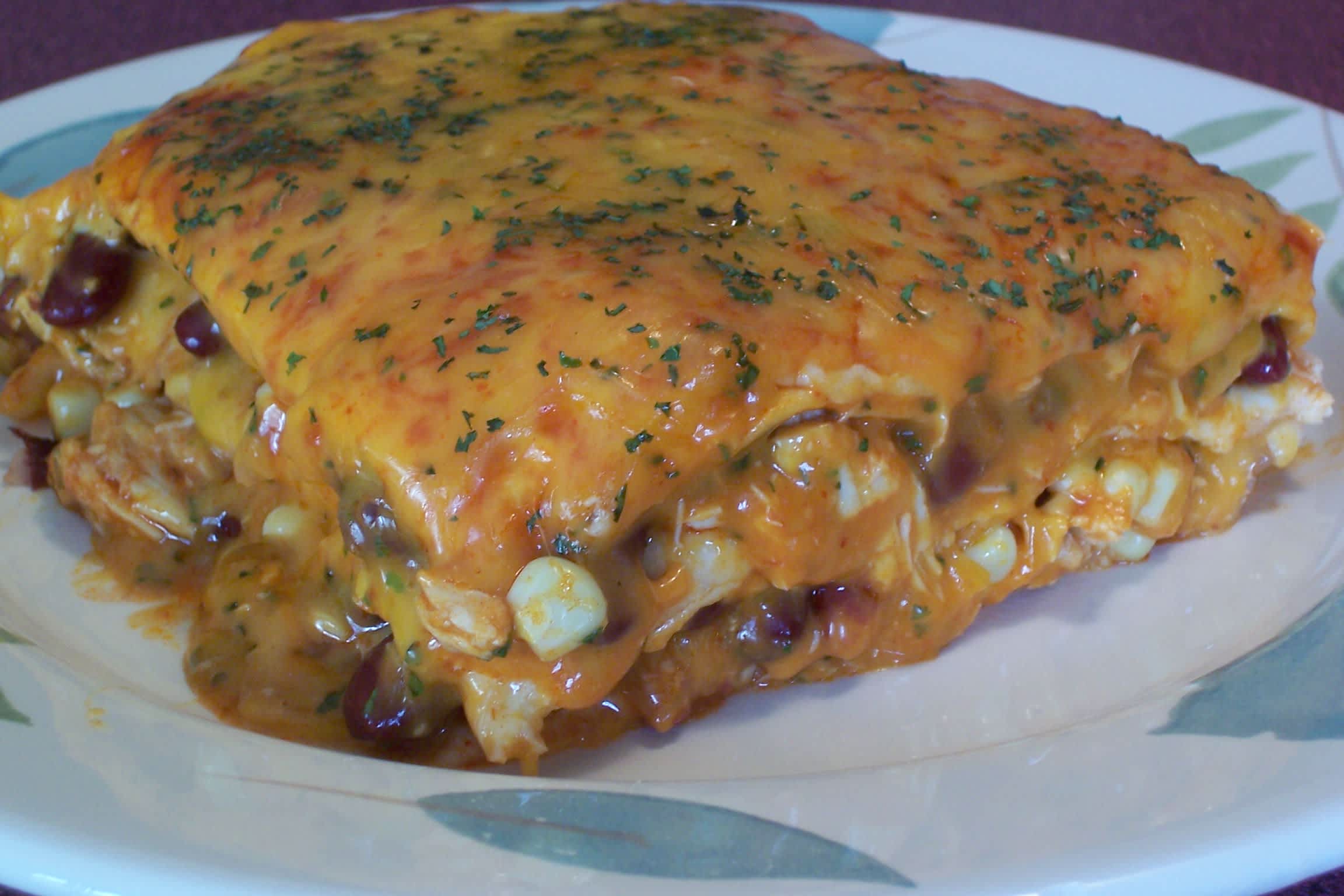 Layered Chicken Enchilada Casserole Recipe - Food.com