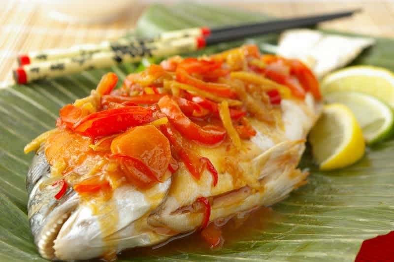 Chinese New Year Whole Fish With Sweet and Sour Vegetables Recipe ...