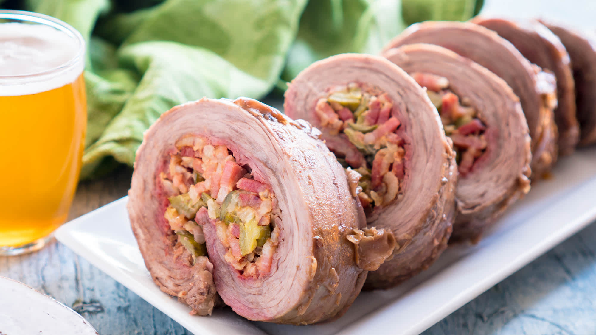 stuffed beef roulade