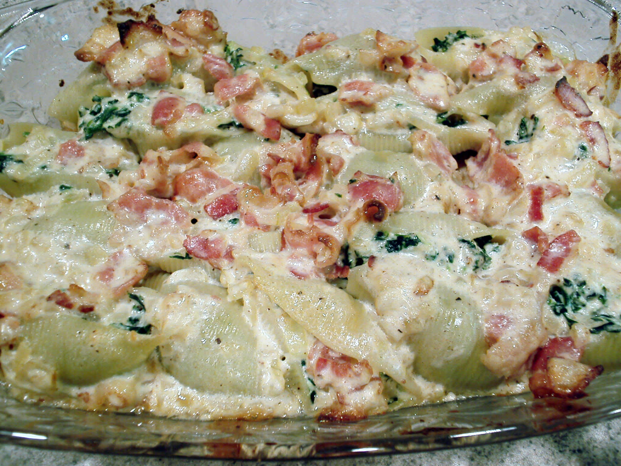stuffing carbonara