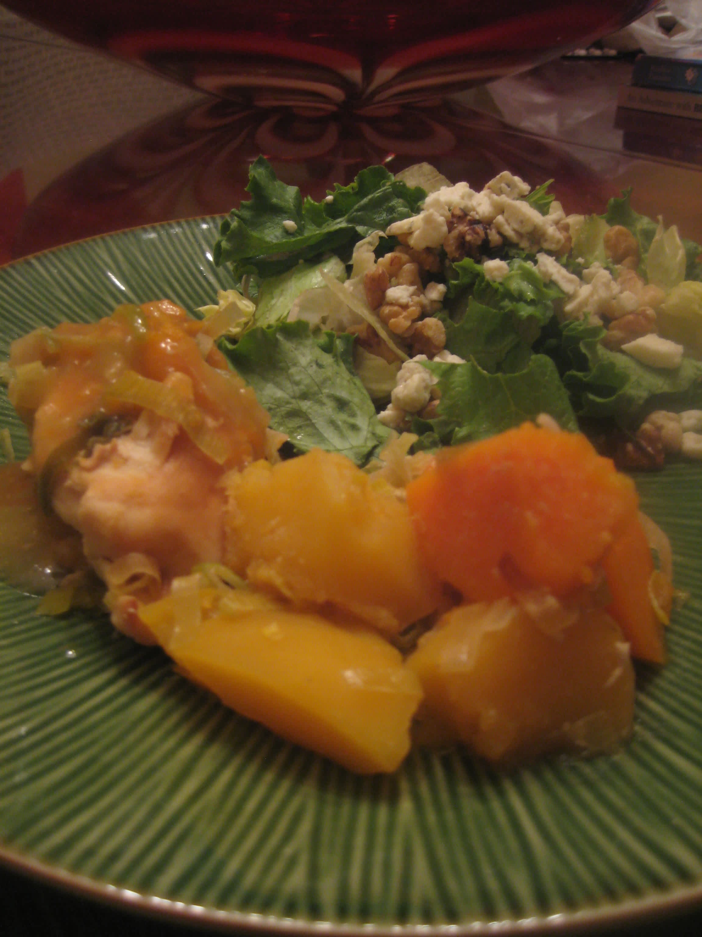 Maple-Orange Chicken With Acorn Squash and Sweet Potatoes Recipe - Food.com