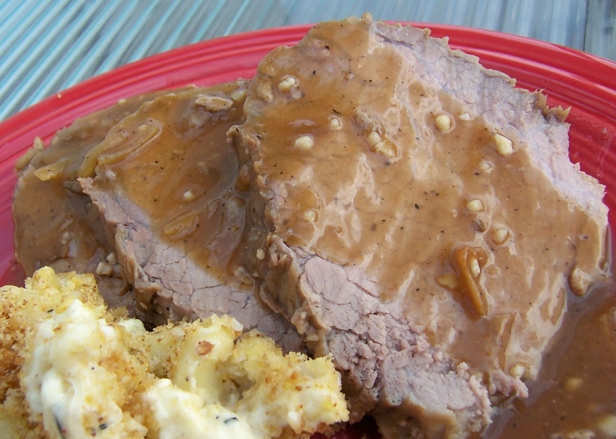 Beef Roast With Golden Mushroom Gravy Recipe - Food.com