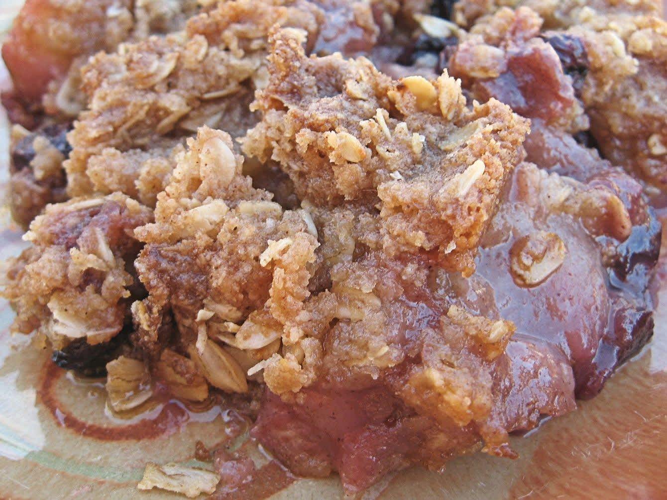 Apple-Blueberry Crisp With Oatmeal Topping Recipe - Food.com