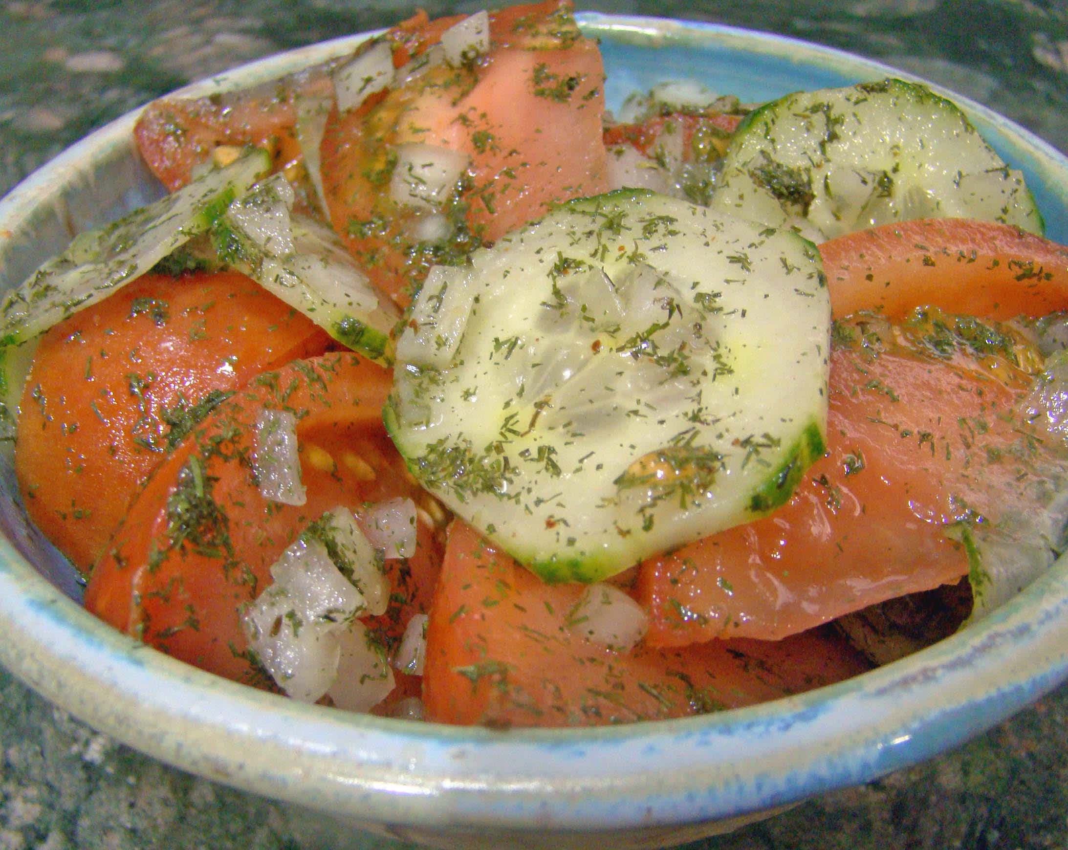 Dilled Cucumber and Tomato Salad Recipe - Food.com