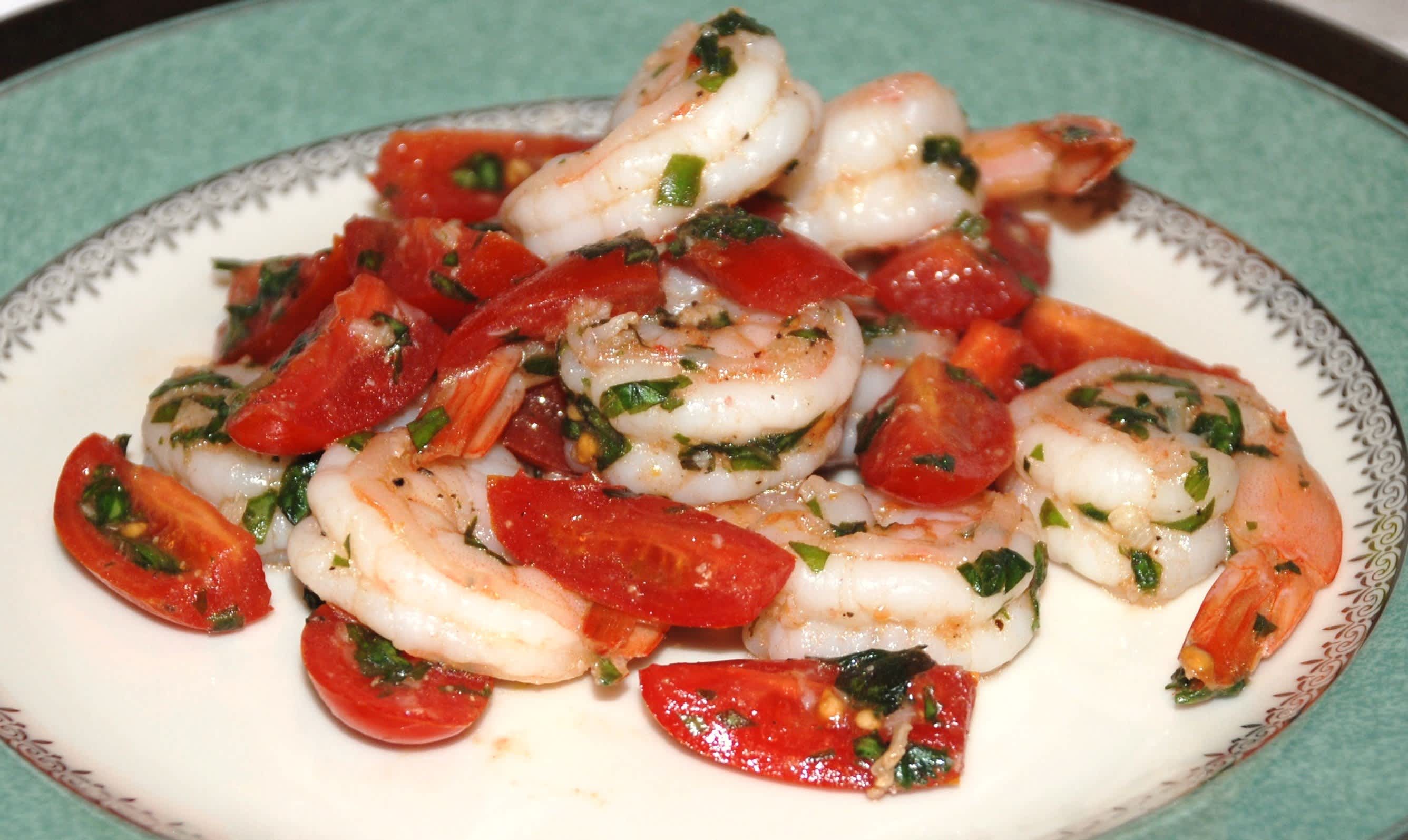 Garlic Shrimp With Basil & Tomatoes Recipe - Food.com