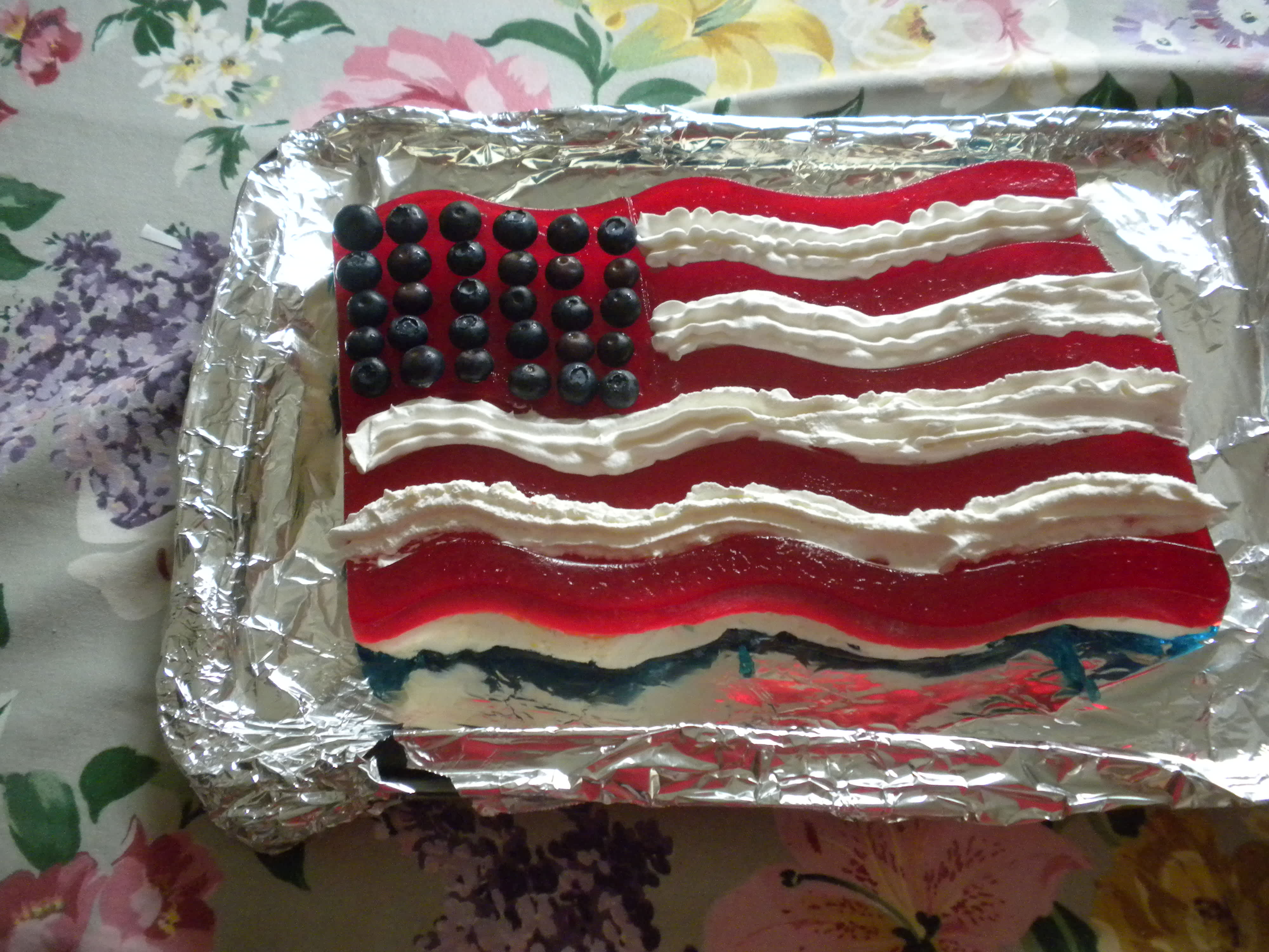 Red, White, and Blue Jello Flag Recipe - Food.com