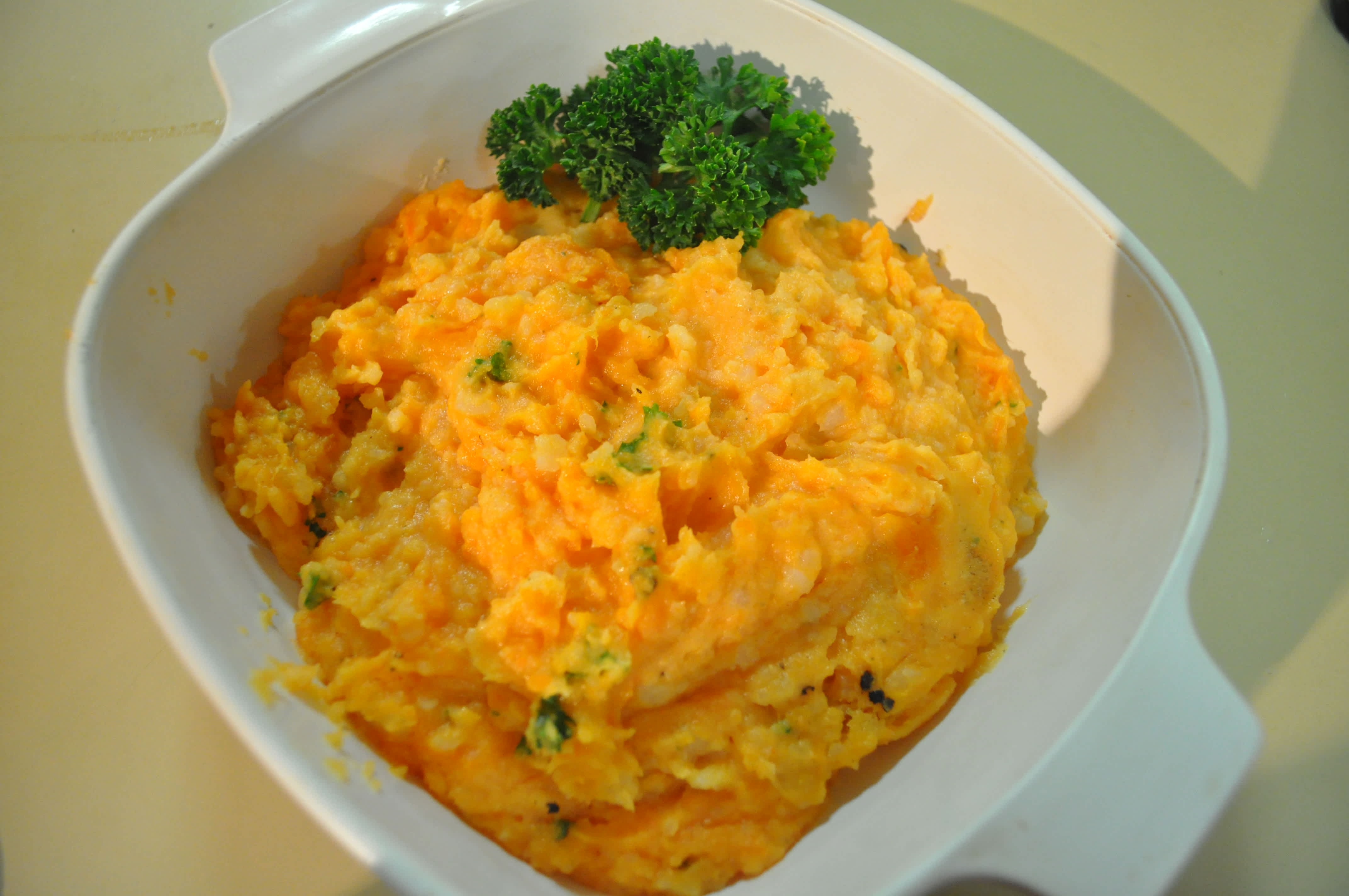 Mashed Sweet and Russet Potatoes With Herbs Recipe - Food.com