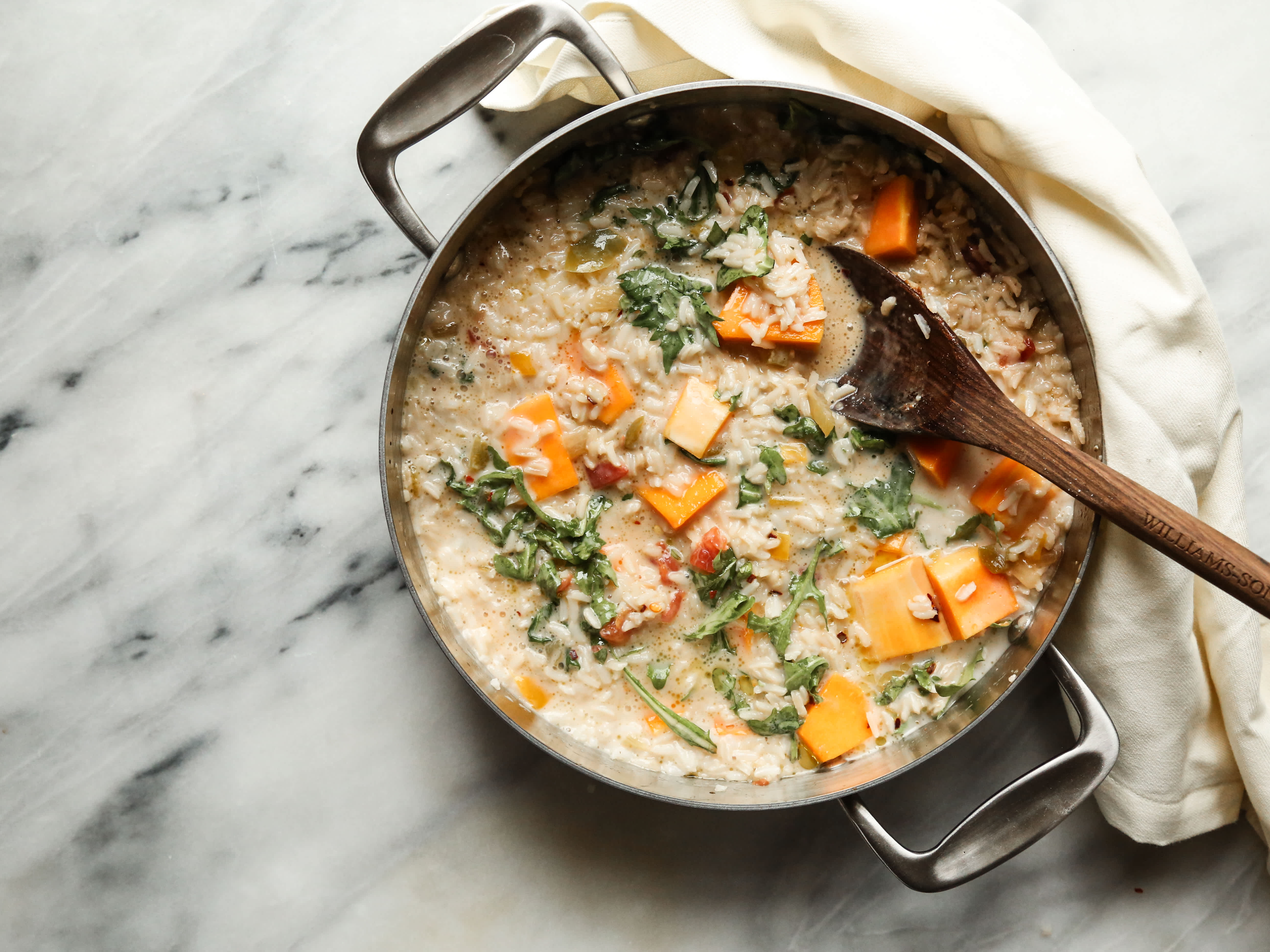Roasted Pumpkin and Spinach Risotto Recipe - Food.com